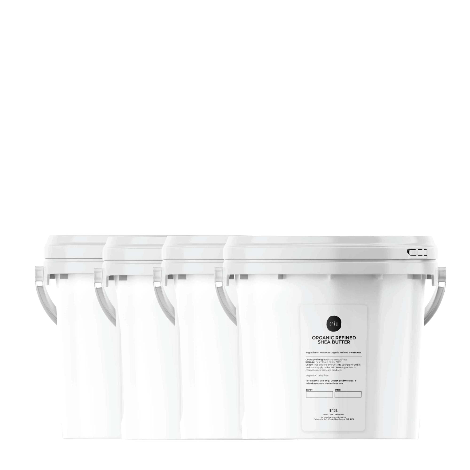 Bulk 20Kg Organic Unrefined Shea Butter Tub 'Orku' - Ozdingo