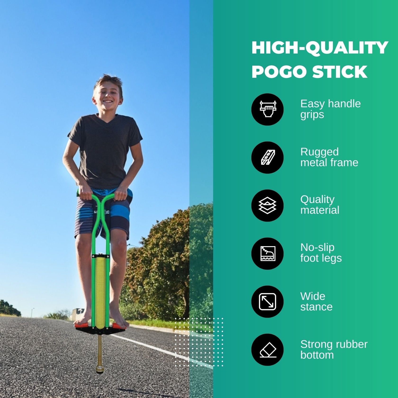 Green Pogo Kids Jumping Stick - Games and Toys Online - Ozdingo