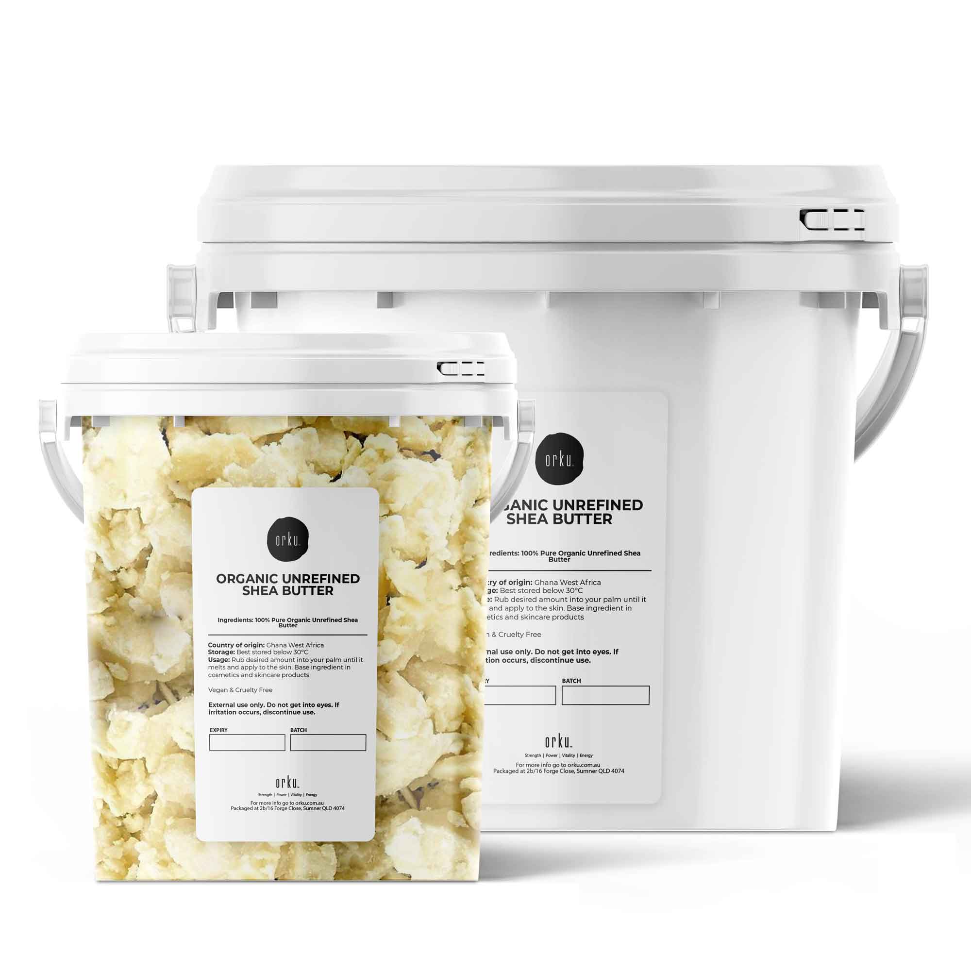 Organic Unrefined Shea Butter Bucket 'Orku' - Ozdingo